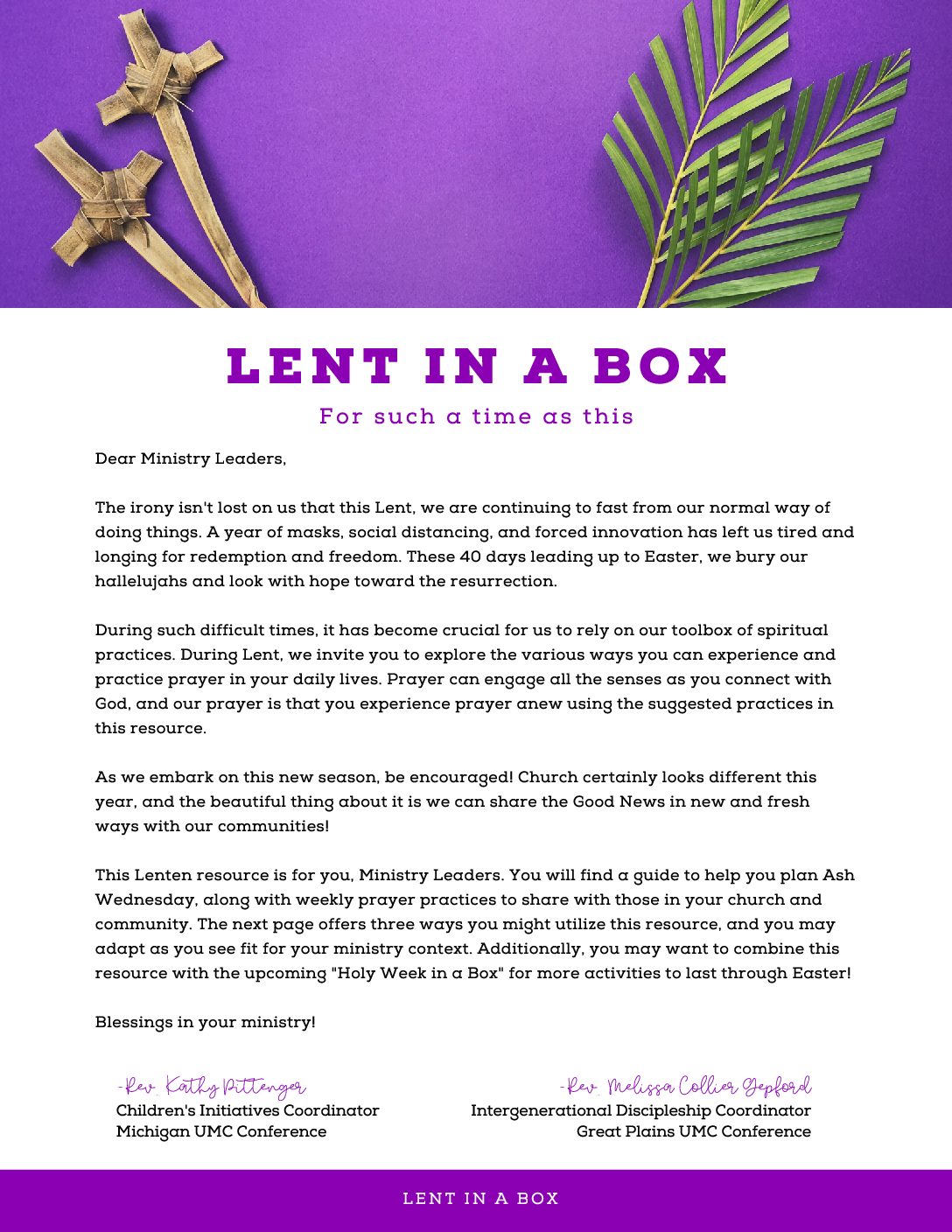 Lent in a Box (2) - CBOQ Kids